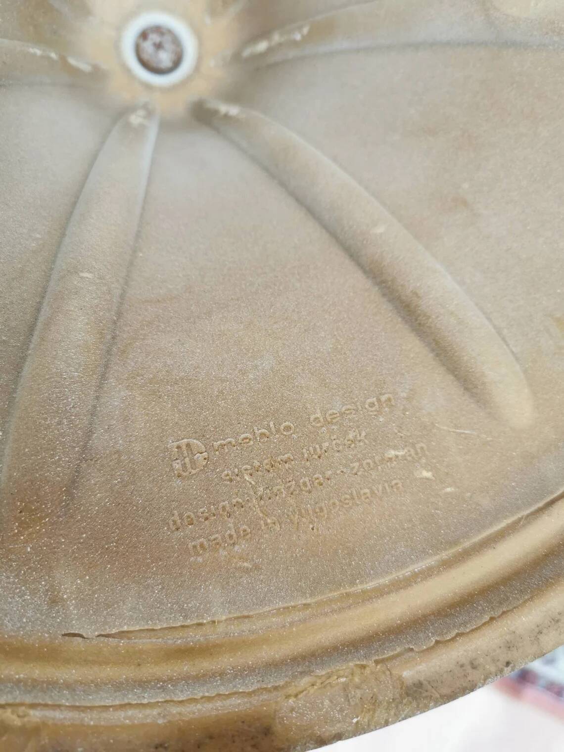 Tabouret champignon orange par Finzgar et Zorman pour Meblo, années ...