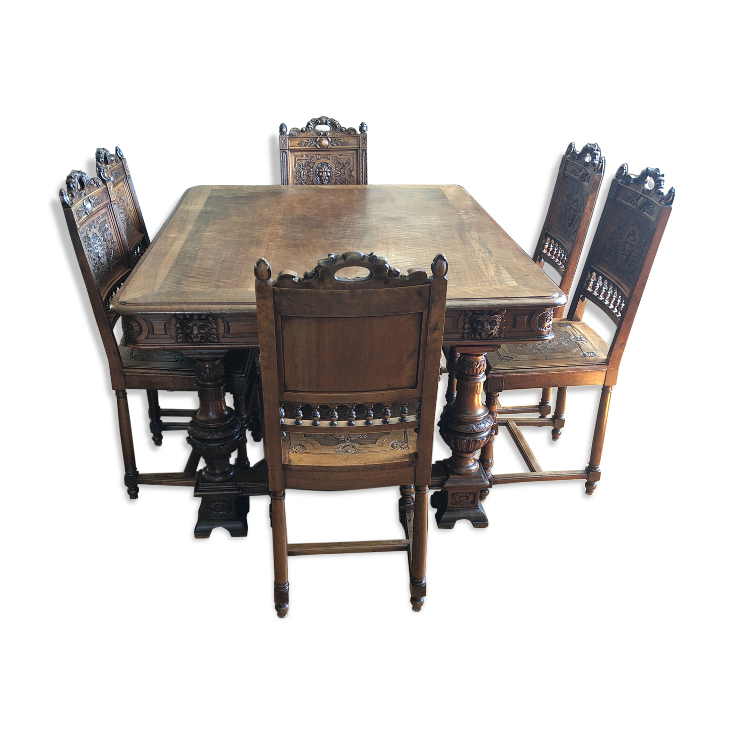 Table a manger et 6 chaises signé Dufin Honoré | Selency