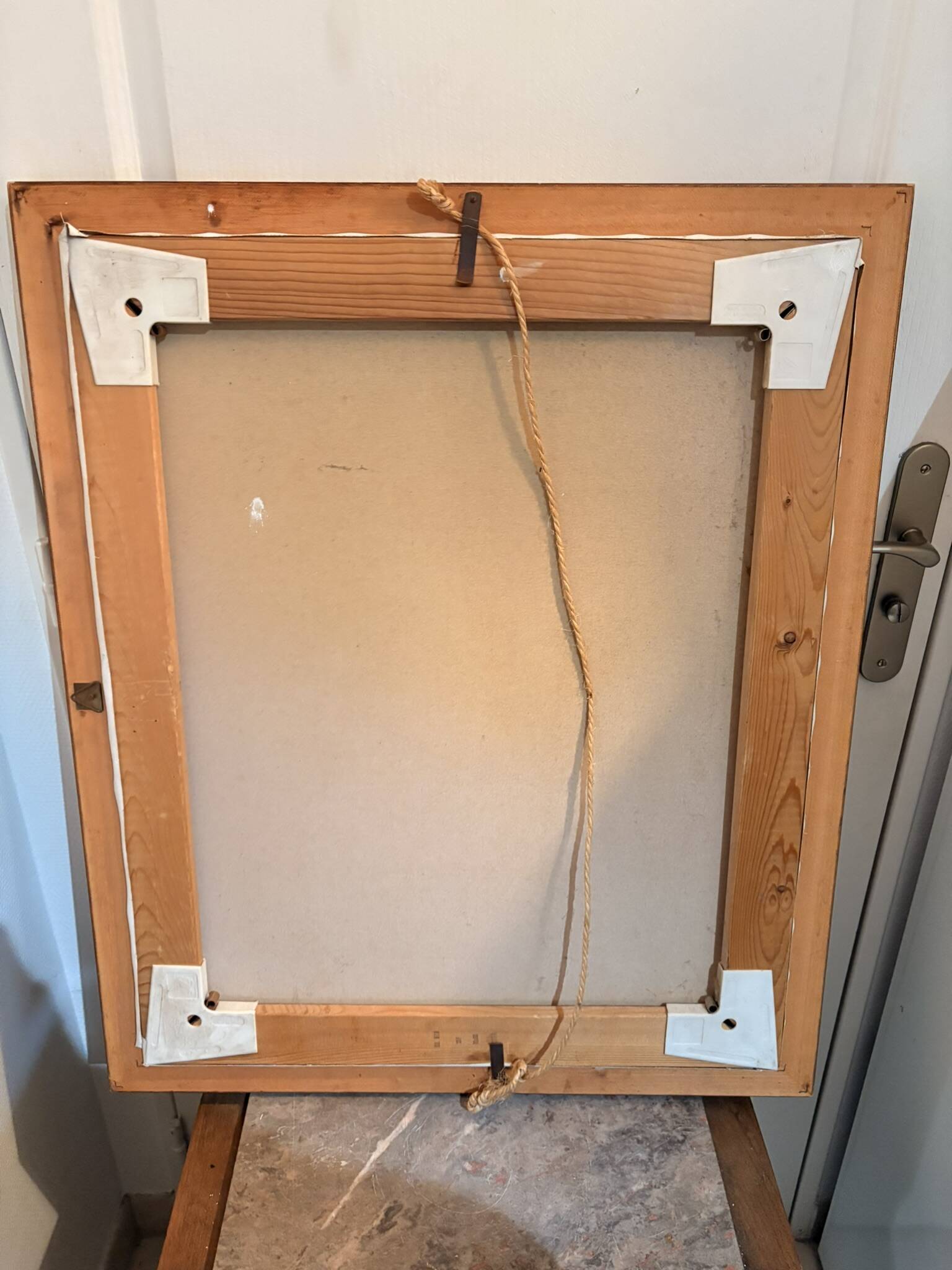 Ancien tableau peinture Nature Morte Plume violon Livre Lampe Fleurs ...