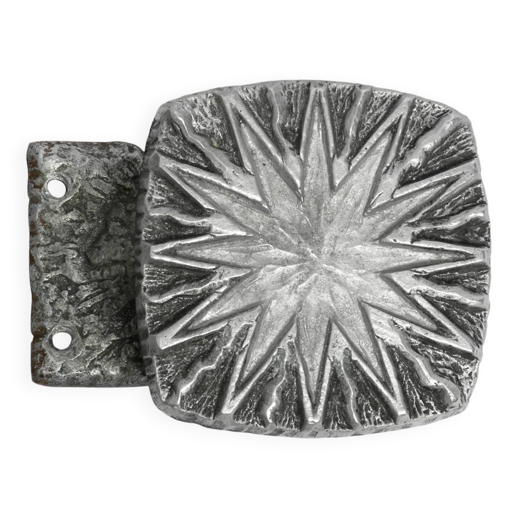Très joli bouton de porte en aluminium coulé au design Sunburst de l ...