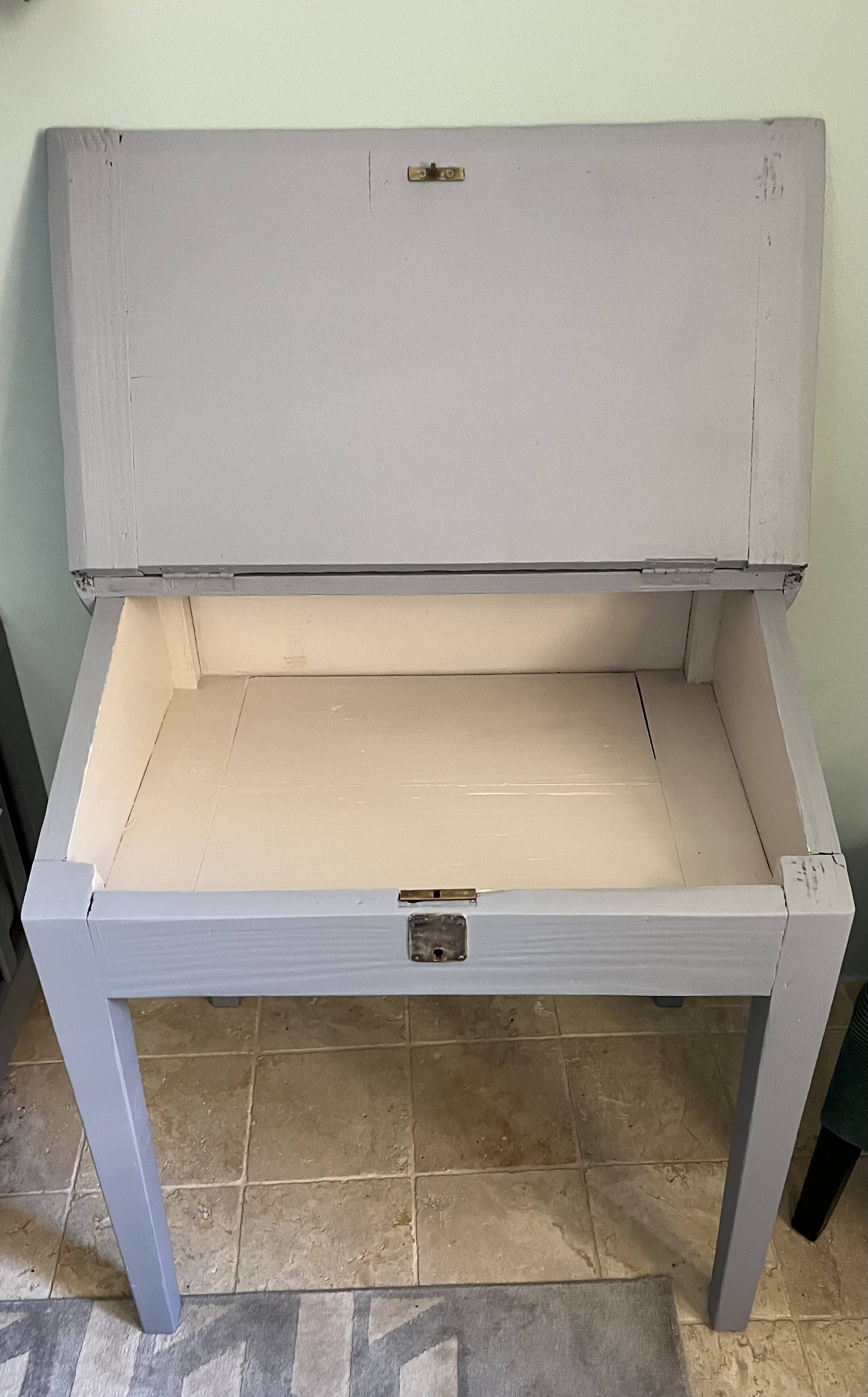 Petit bureau enfant vintage gris | Selency