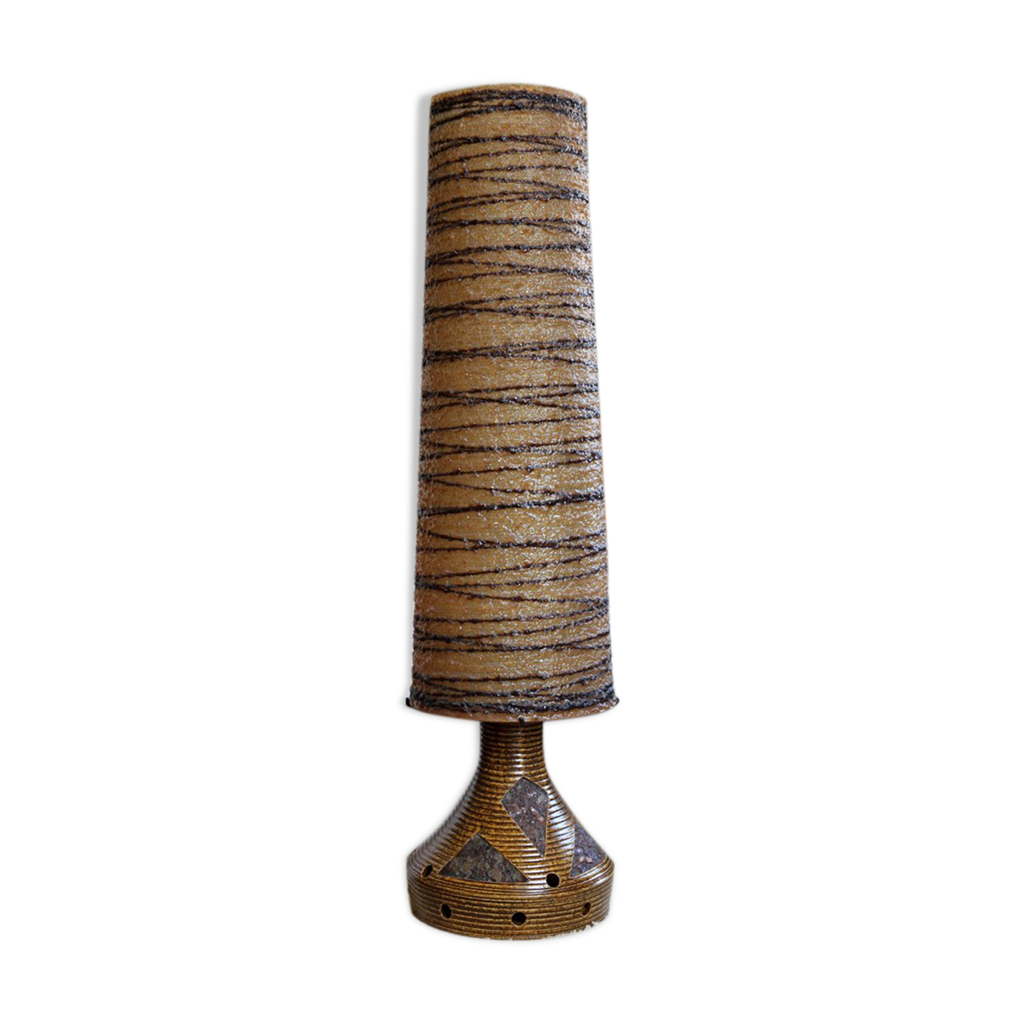 Lampe Accolay en céramique et en résine des années 60 | Selency