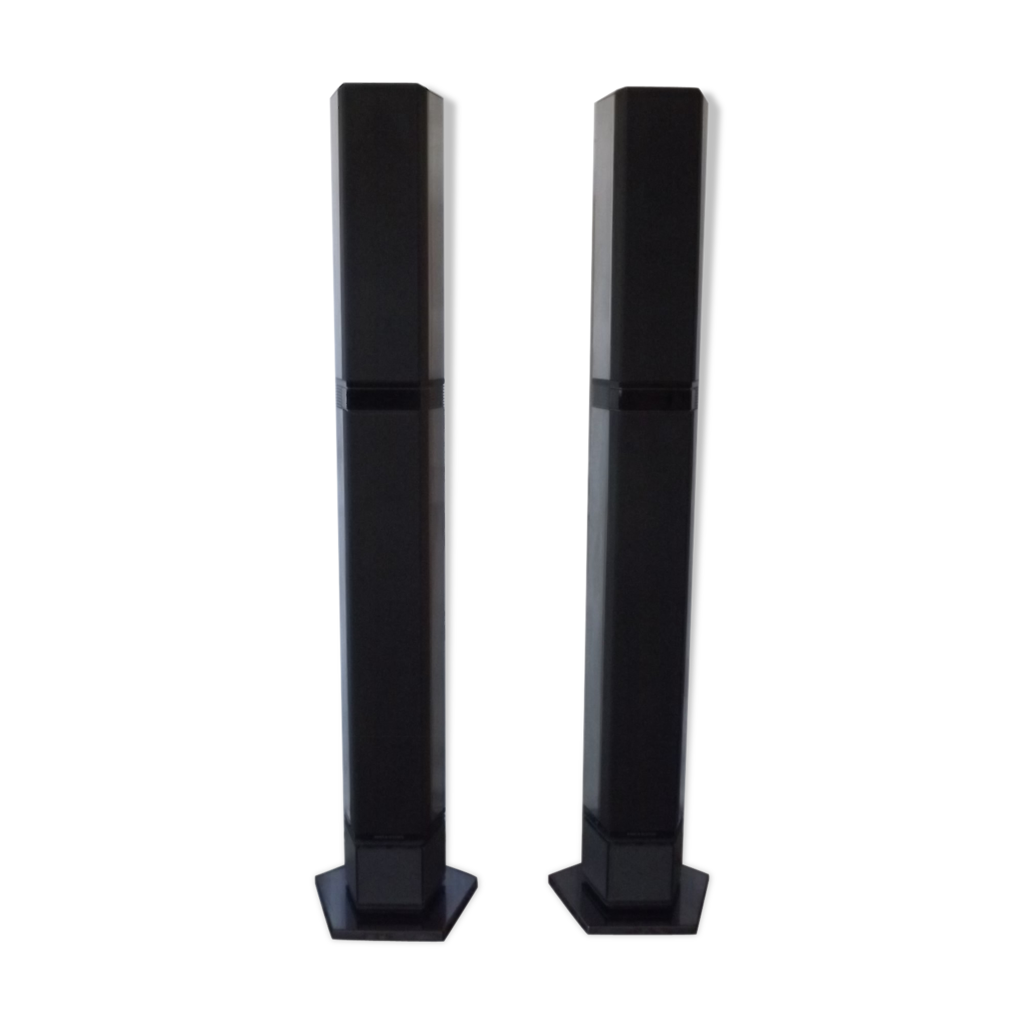 Paire d'enceintes colonne Bang et Olufsen Beolab type 6631 1988 vintage ...