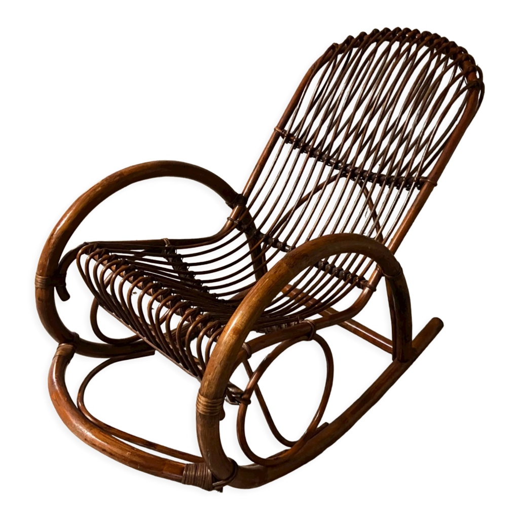 Rocking chair en rotin | Selency