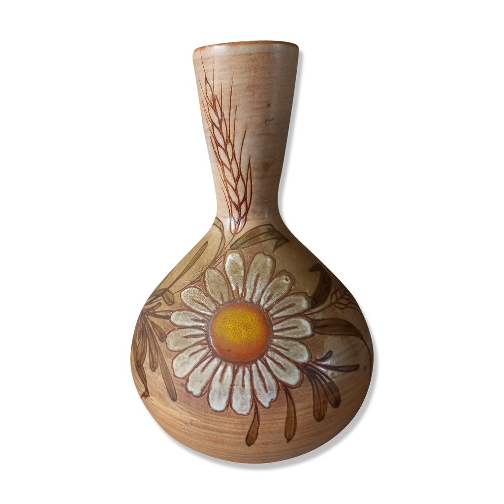 Vase signé Fonck & Mateo céramique de Vallauris vintage 60 | Selency