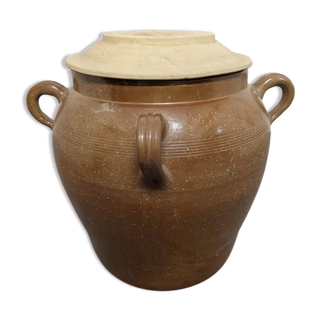 Jarre saloir vintage XXL en grès vernissé | Selency