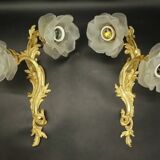Paire de grandes appliques style Rocaille / Rococo fin XIXe | Selency