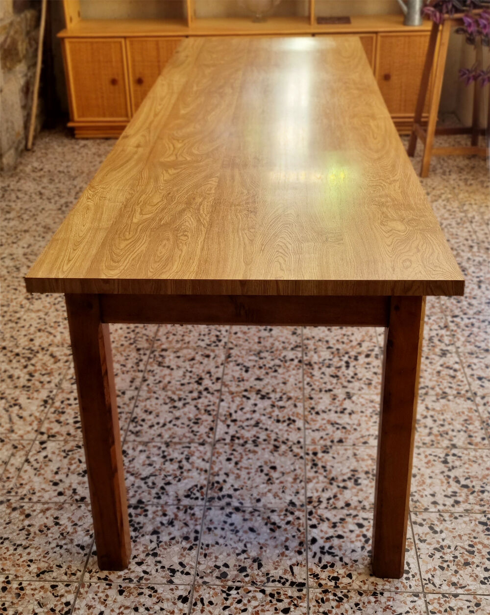 Table de ferme formica, vintage, années 70 | Selency
