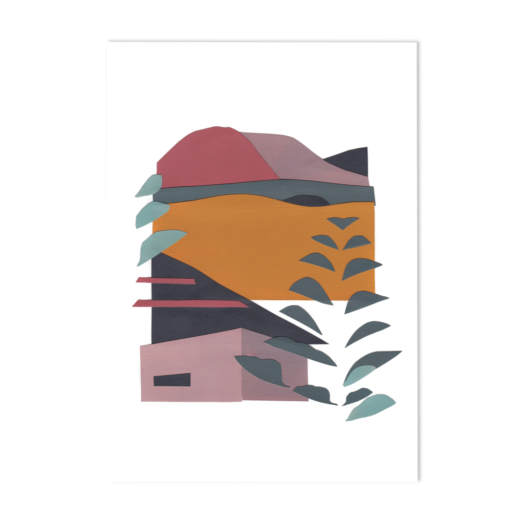 Fuerteventura 3 - Original Collage Acrylique papier A4 | Selency