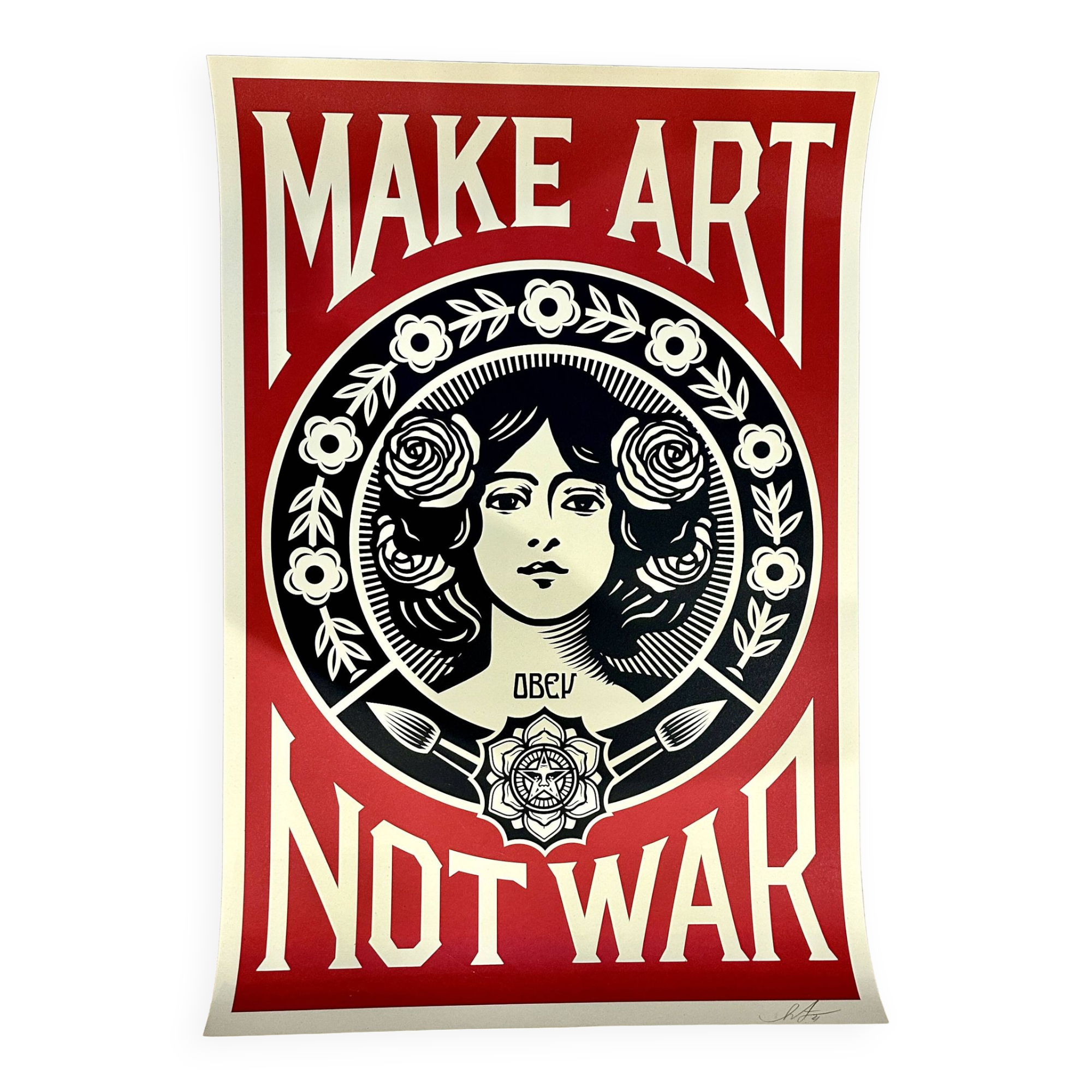 Affiche originale " Make Art Not War 2021" de Shepard Fairey (Obey ...