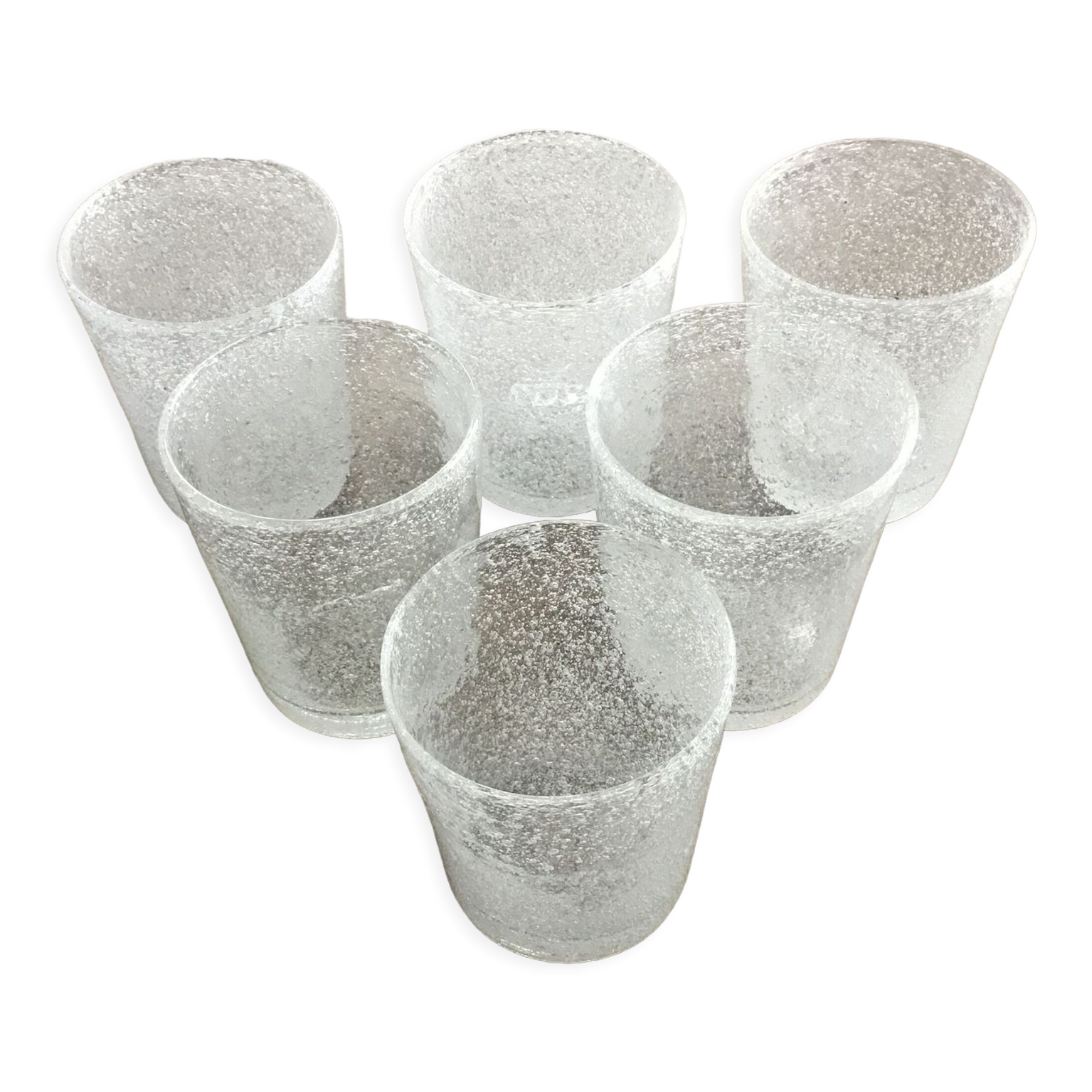 6 verres en verre soufflé de fabrication artisanale | Selency