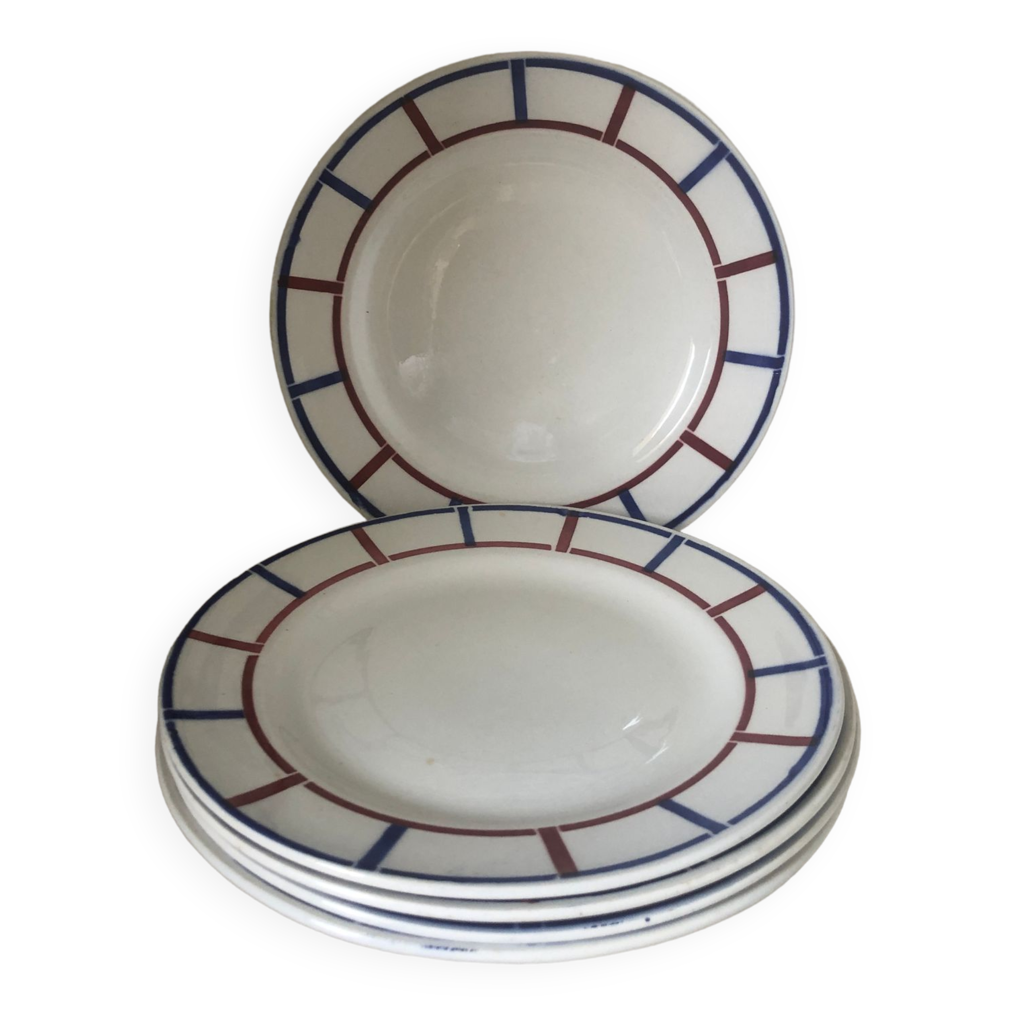 Lot assiettes plates décor basque | Selency