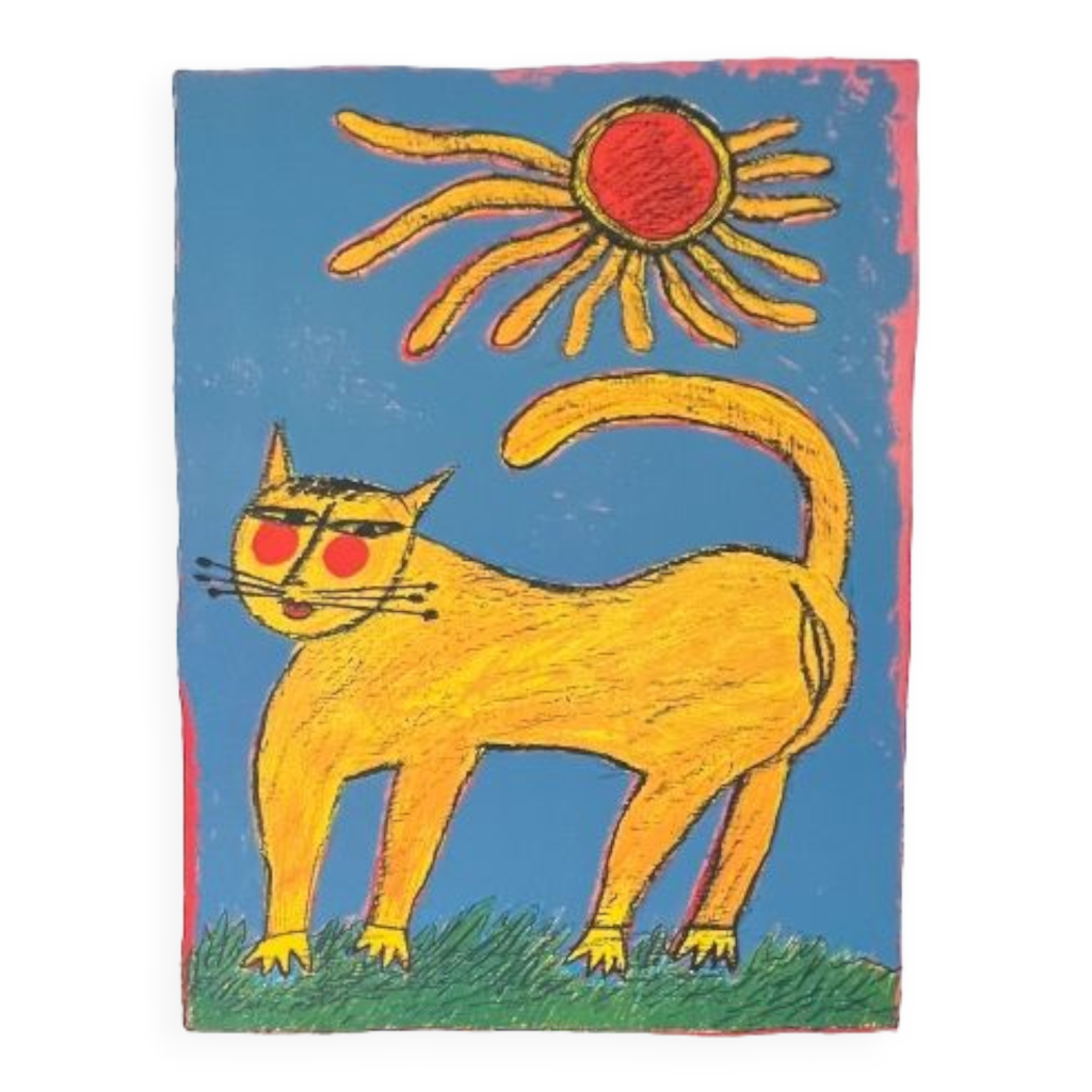 Guillaume Corneille (1922-2010) Lithographie signée Le Chat Jaune 1991 ...