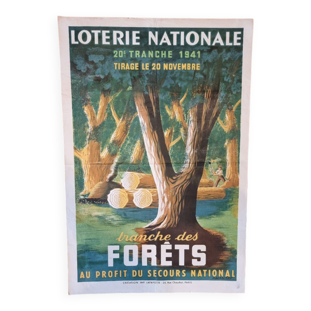 Ancienne affiche loterie nationale | Selency