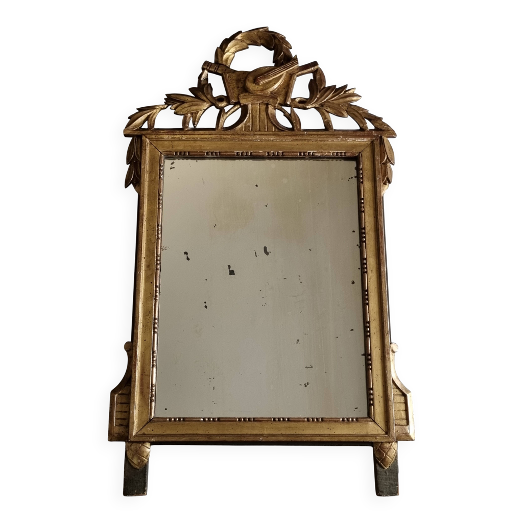 Miroir Ancien Bois Sculpt
