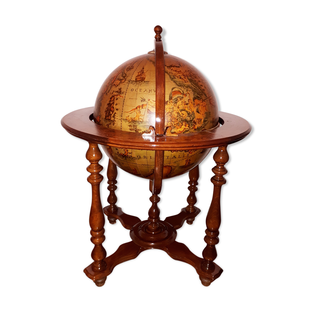 Bar mappemonde, Italie, années 60 | Selency