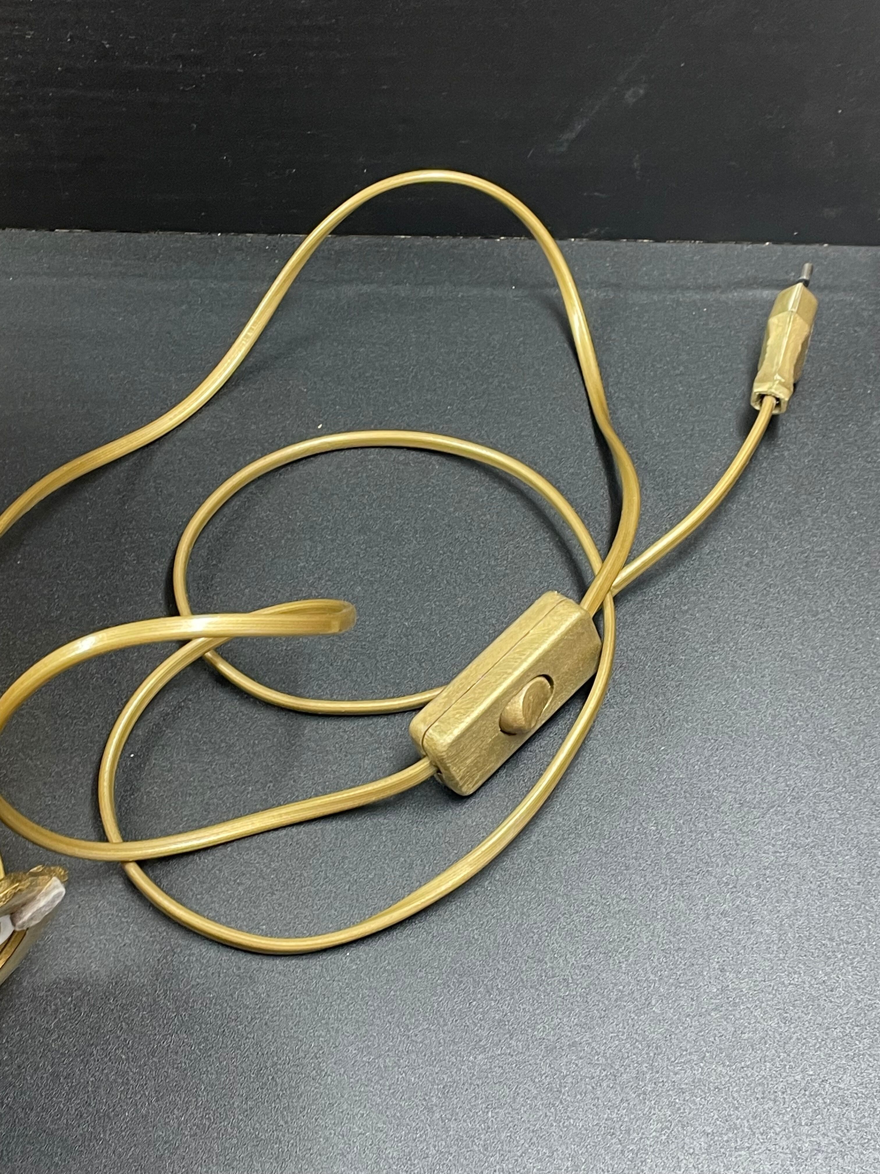 Lampe à poser, type chevet pied bronze , mod dep bronze 34 cm | Selency