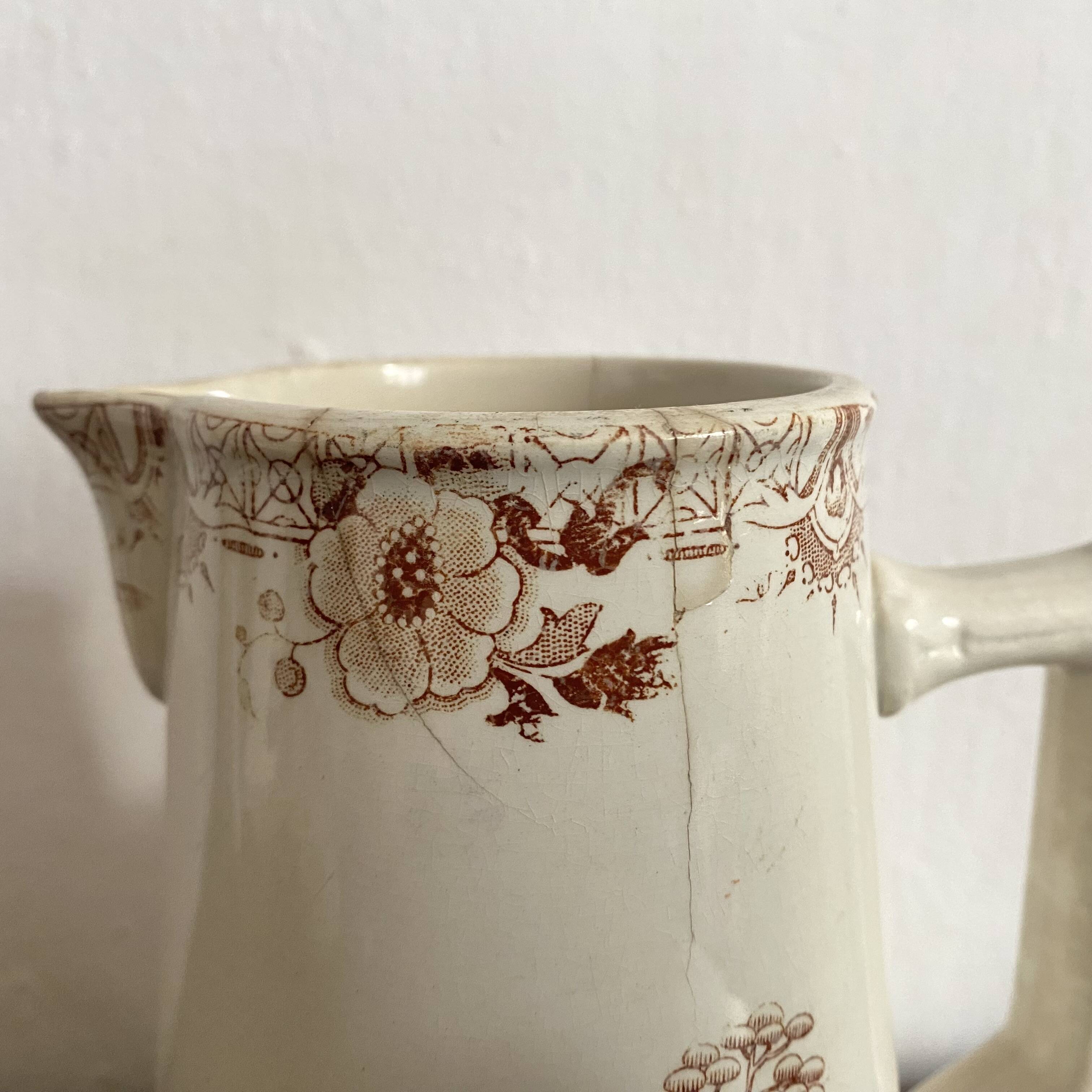 Pichet en terre de fer Sarreguemines | Selency