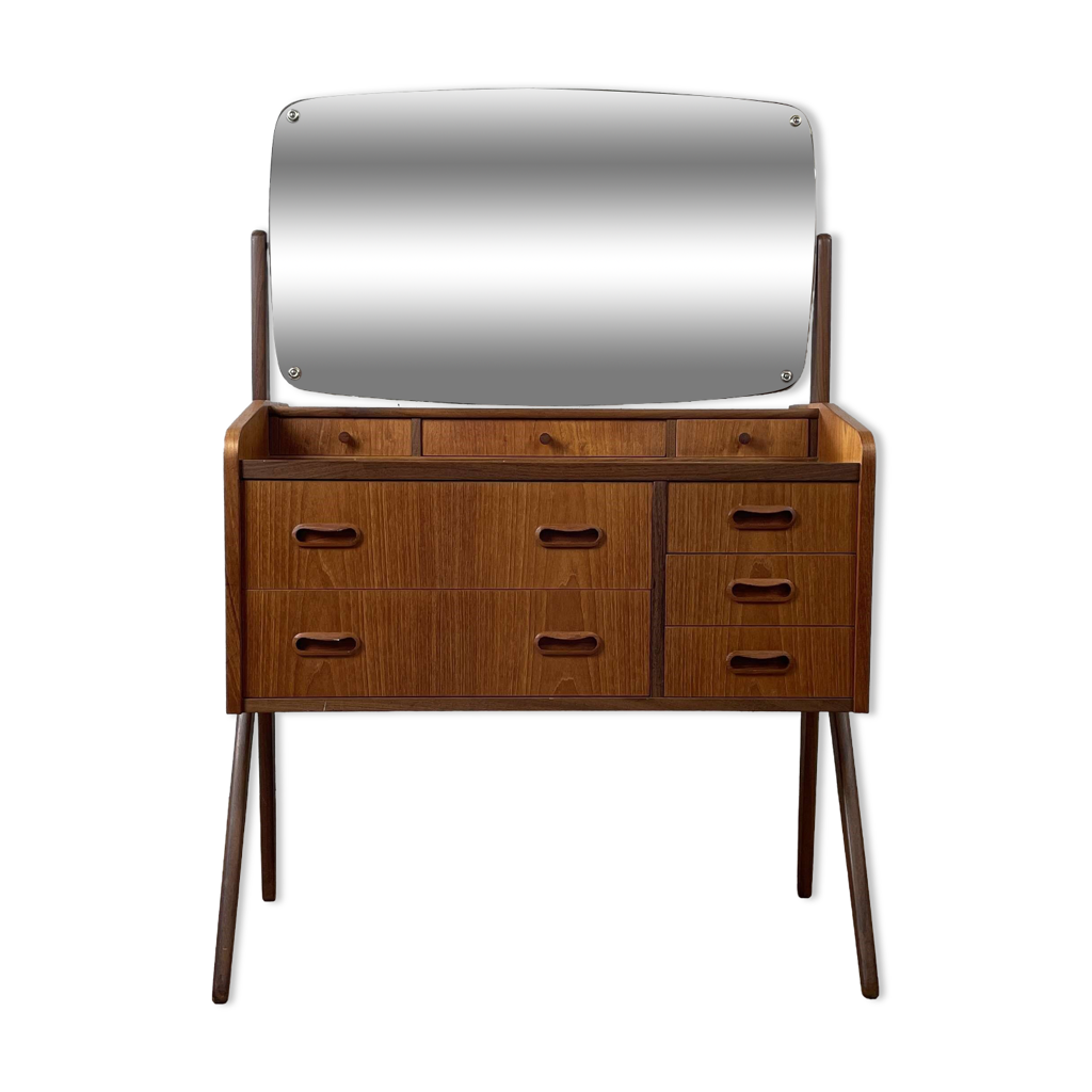Coiffeuse scandinave vintage en teck, années 60 | Selency