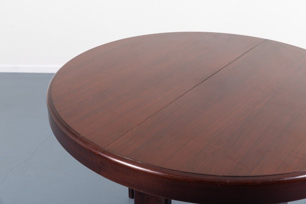 Table à manger circulaire extensible italienne, années 1960 | Selency