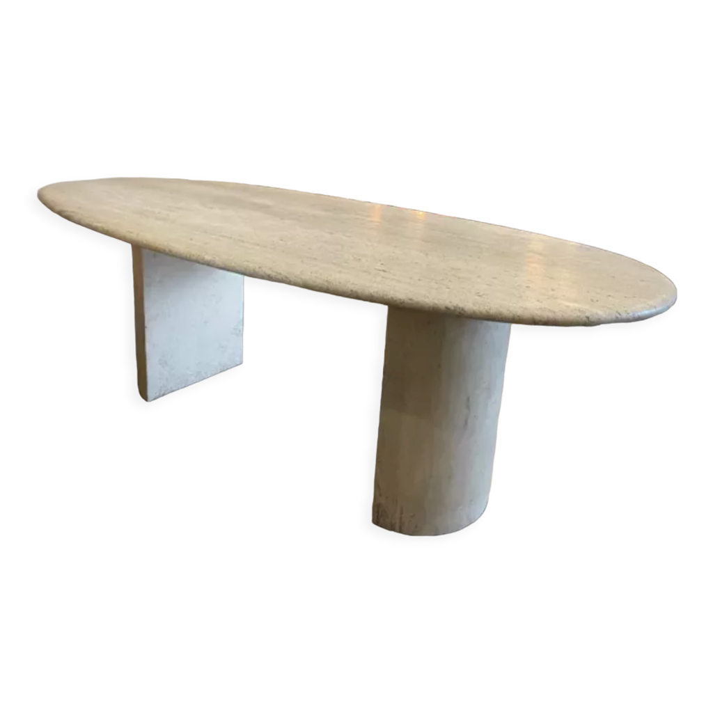 Table ovale en travertin | Selency