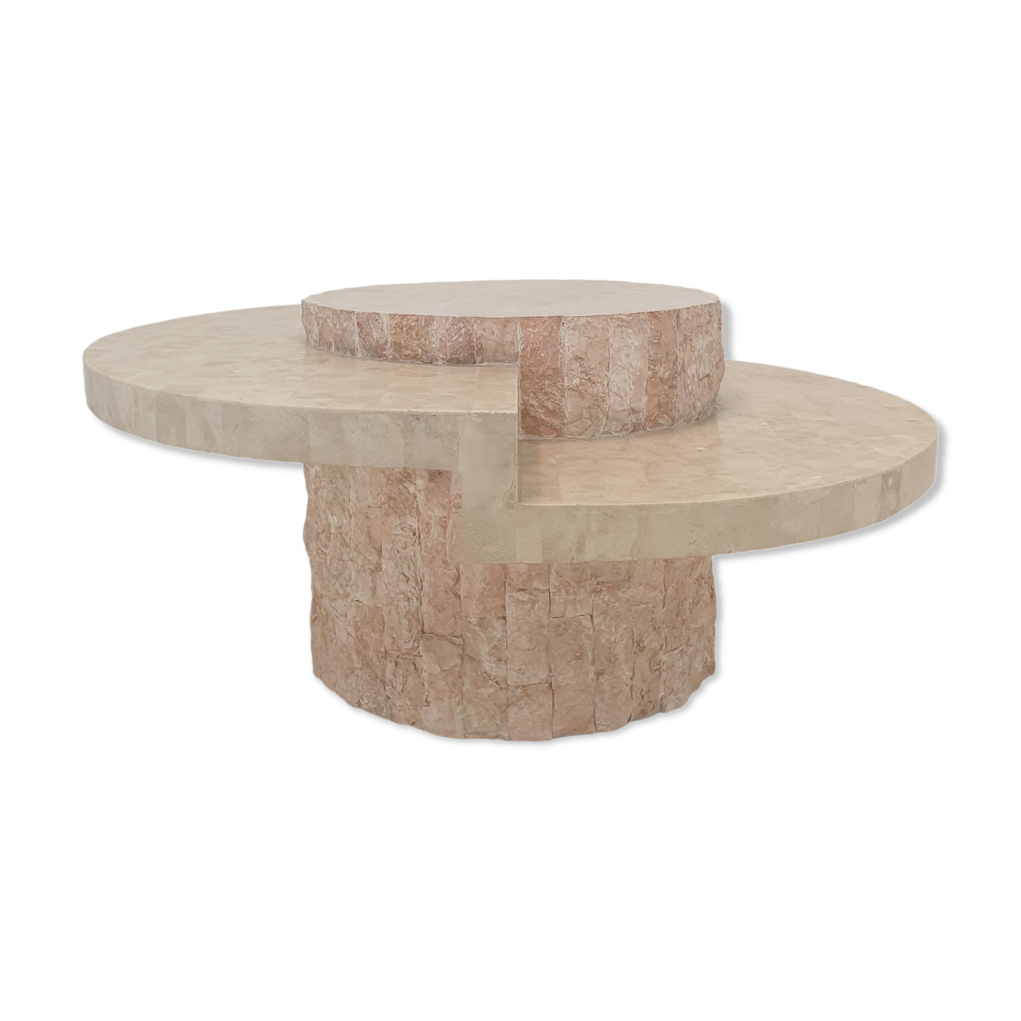 Table basse en pierre fossile de Magnussen Ponte, années 1980 | Selency