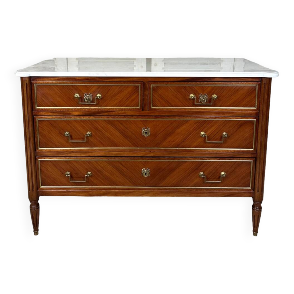 Commode de style Louis XVI en acajou et bois de rose | Selency