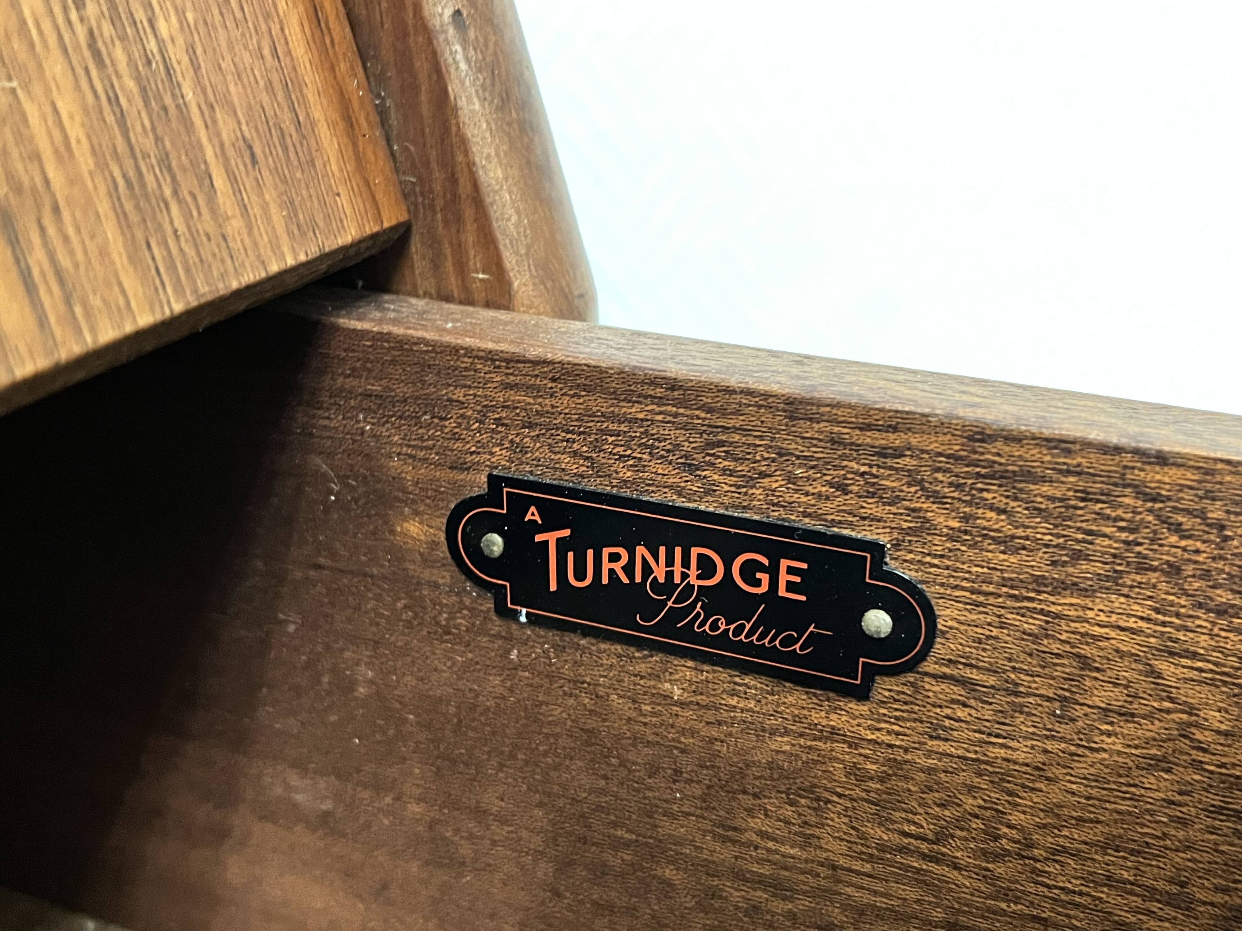 Vintage English teak secretary by Turnidge of London | Selency