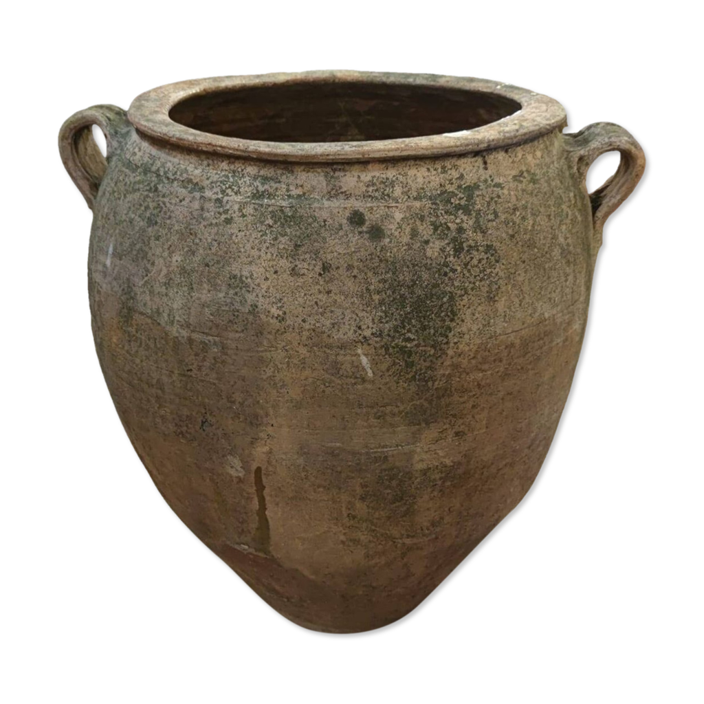 Jarre en terre cuite vernissée intérieur du début du XIX siècle | Selency