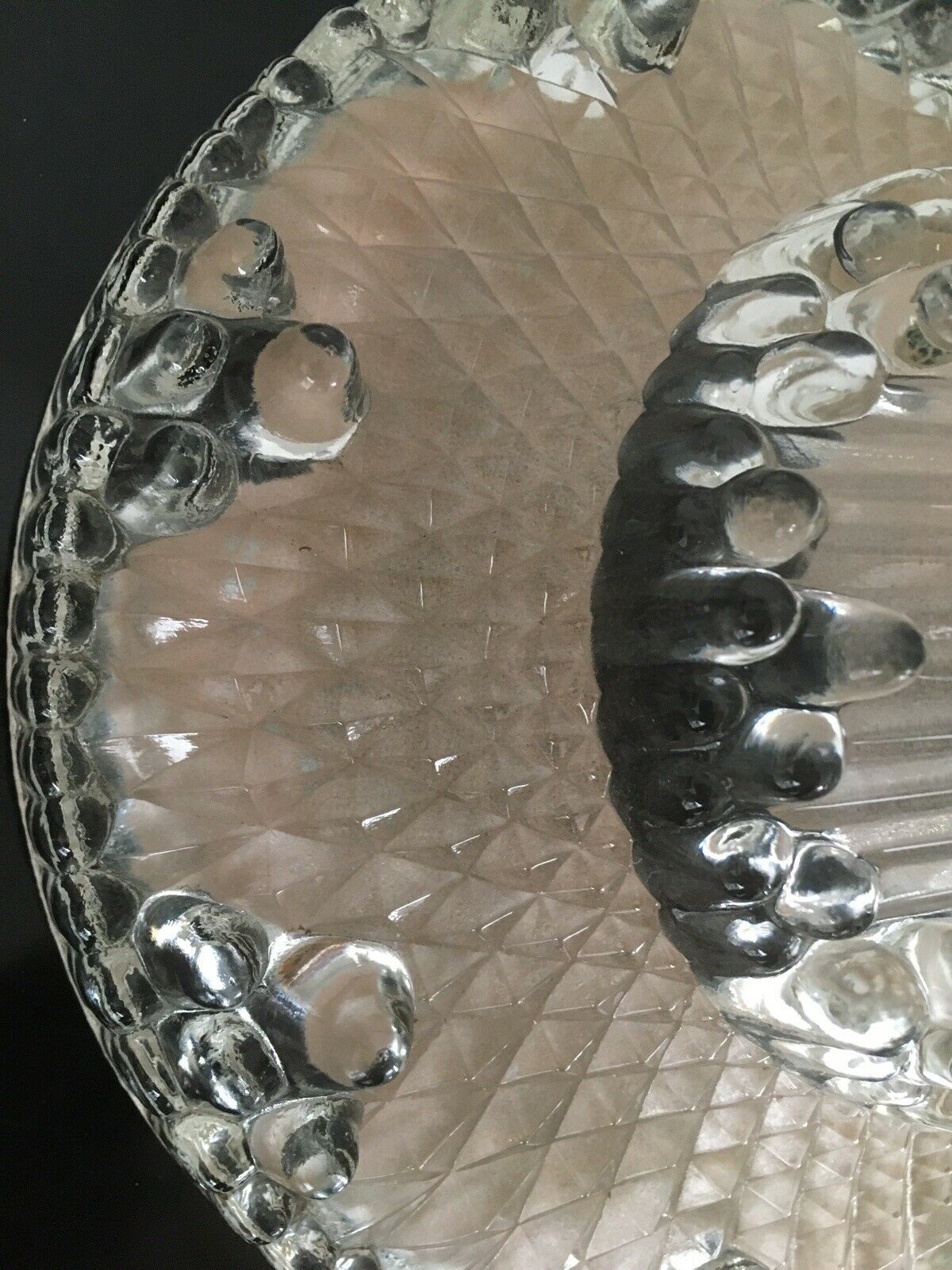 Abat-jour 20 cm art deco style ezan verre moulé givré rose dépoli ...