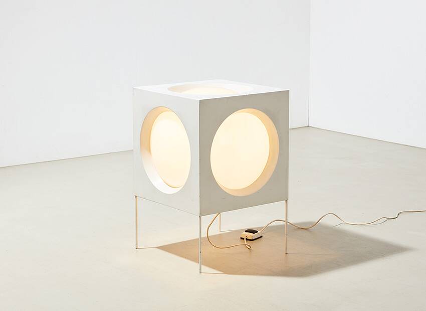 Lampe Cube Carl Moor pour BAG Turgi Suisse années 1960 | Selency