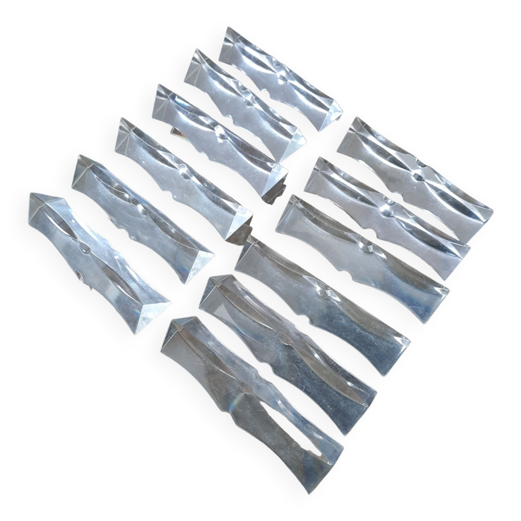 Série de 12 repose -couteaux vintage en plexiglas | Selency