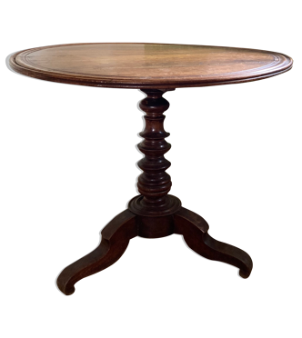 Table ancienne ronde bois massif merisier | Selency