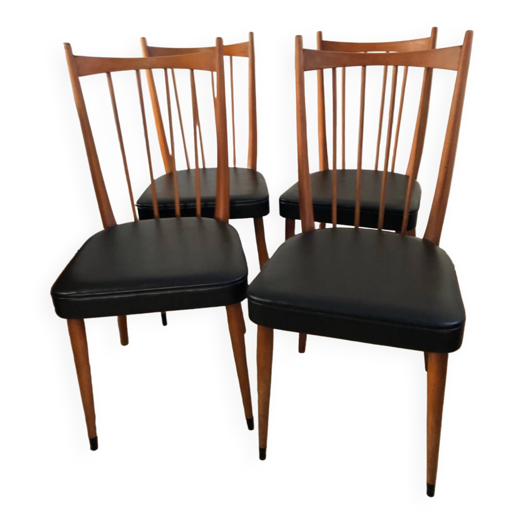 Serie 4 chaises vintages style scandinave | Selency