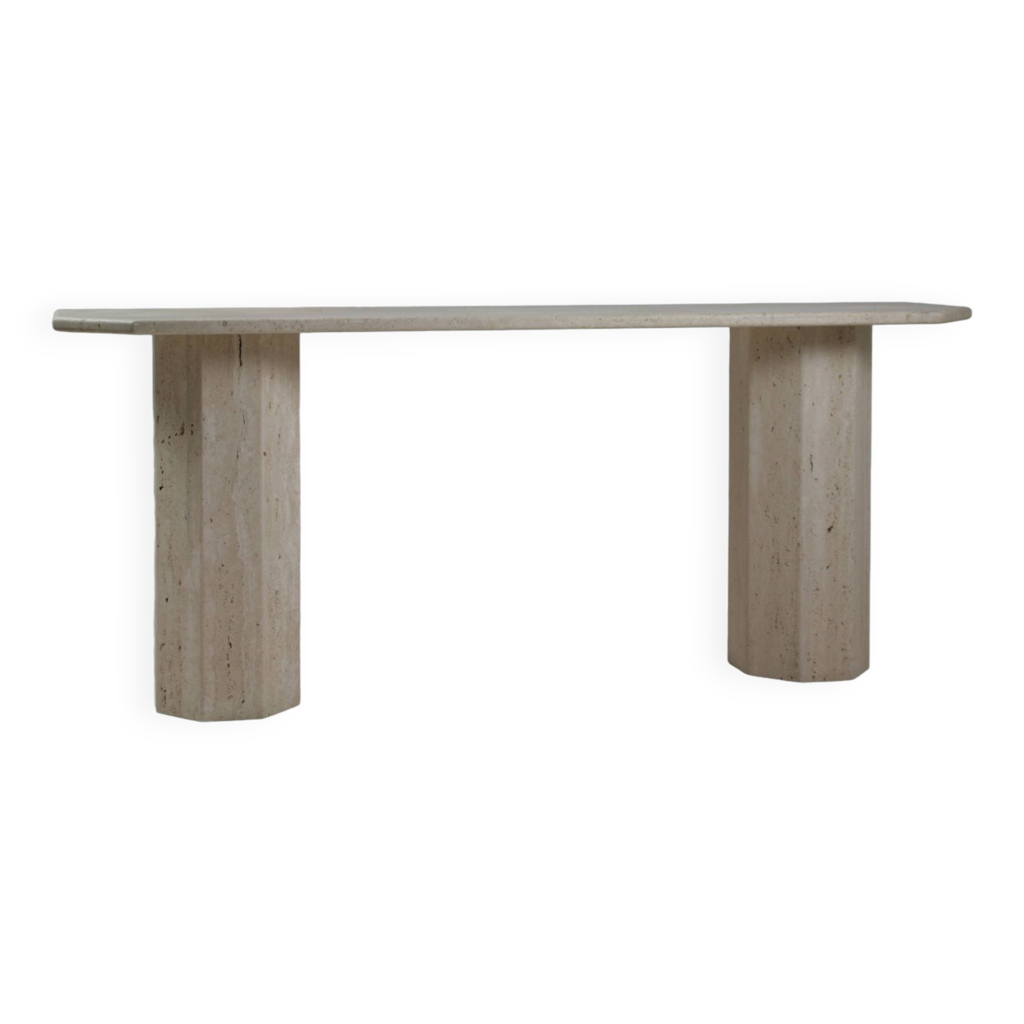 Grande console en travertin, Italie | Selency