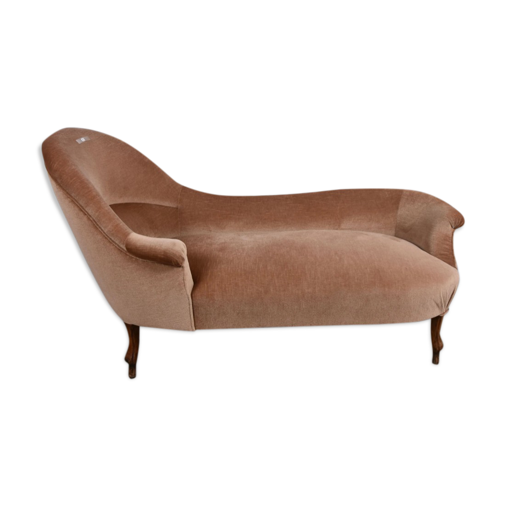 Méridienne en velours de style Louis XV | Selency