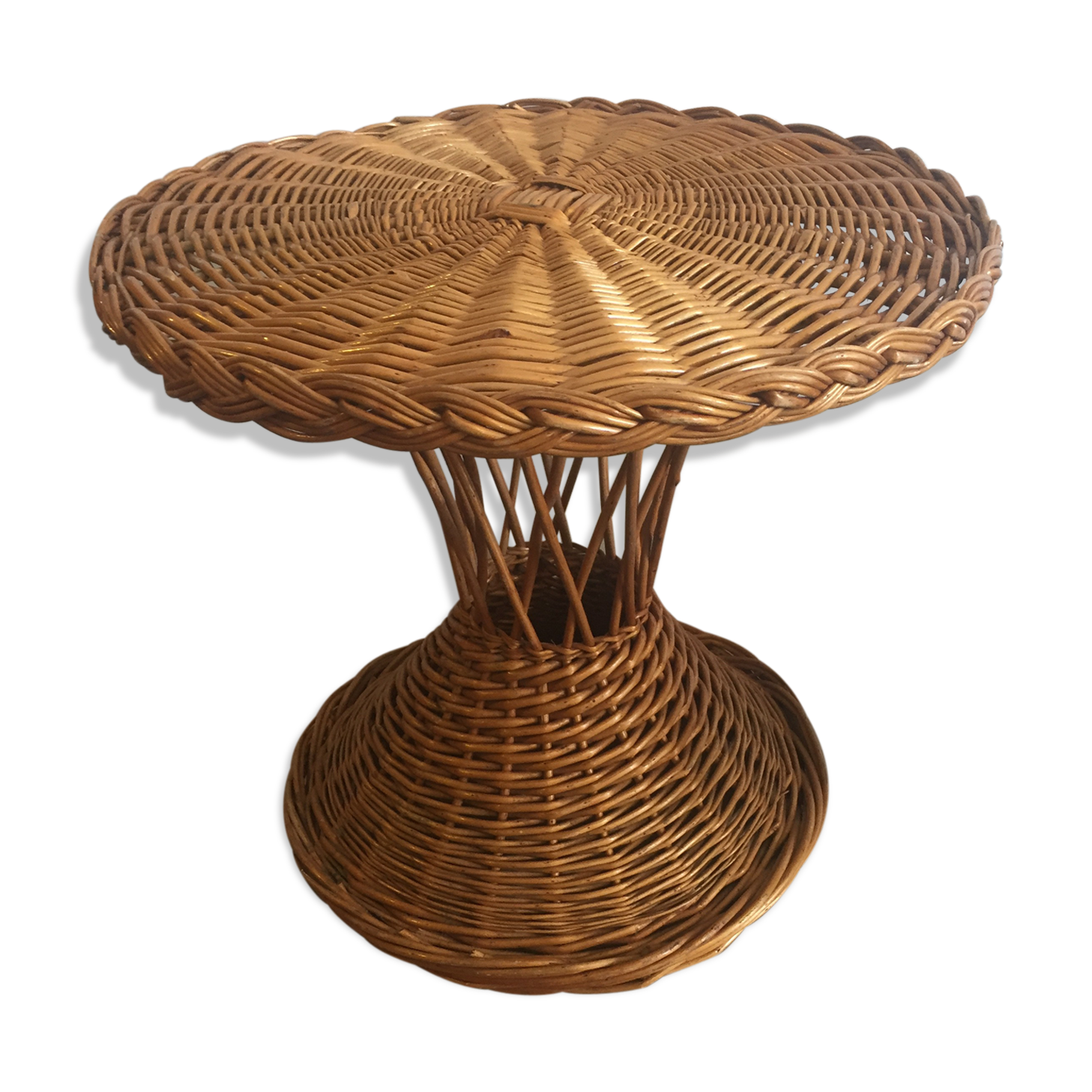 Table basse osier vintage | Selency