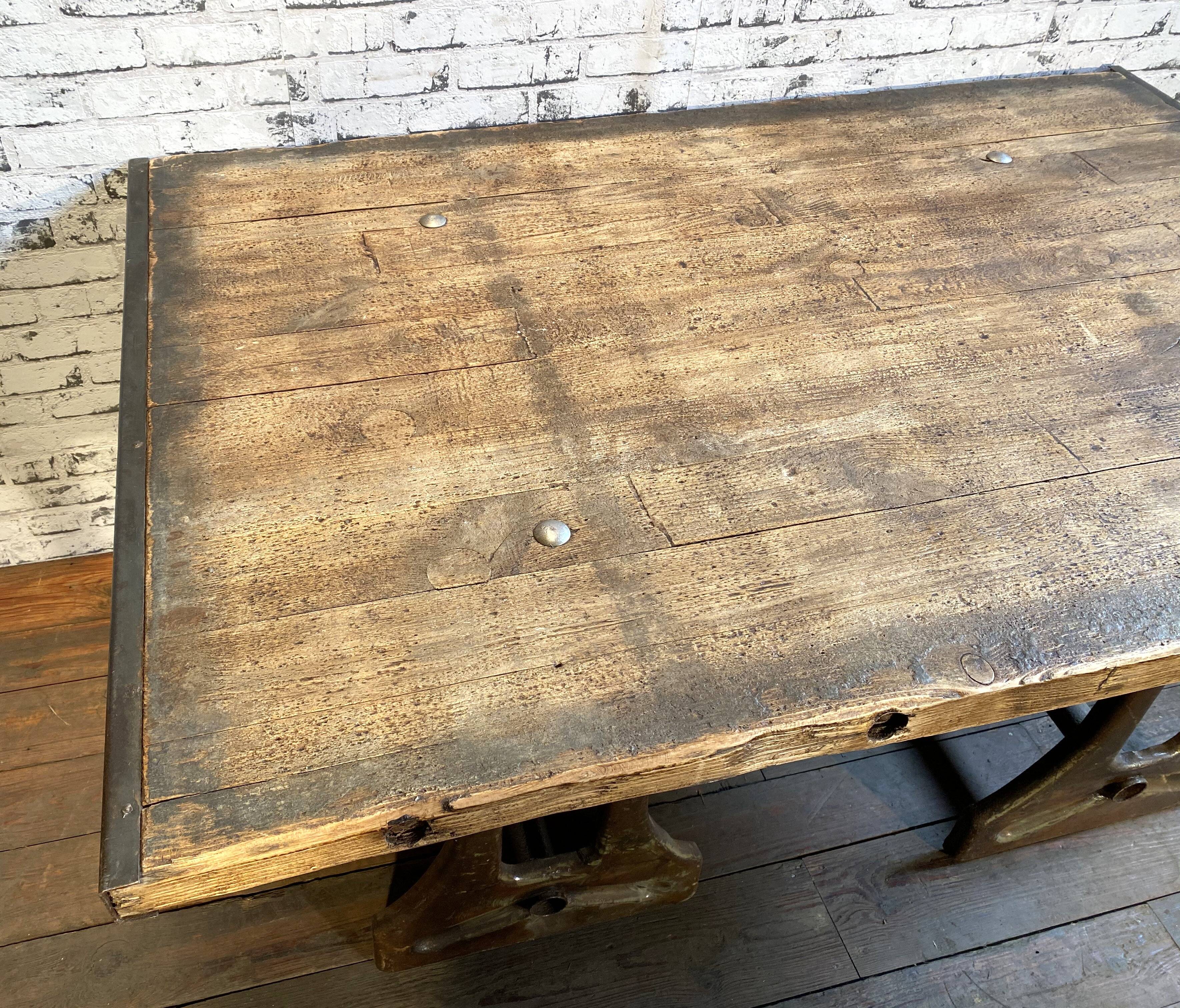 Table basse industrielle, années 1950 | Selency