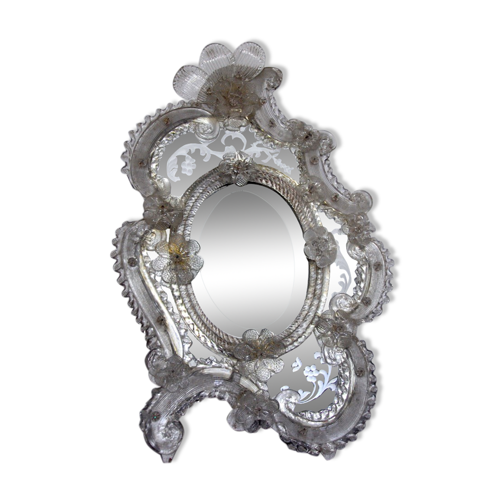 Miroir vénitien à poser, début XXème - 50x35cm | Selency