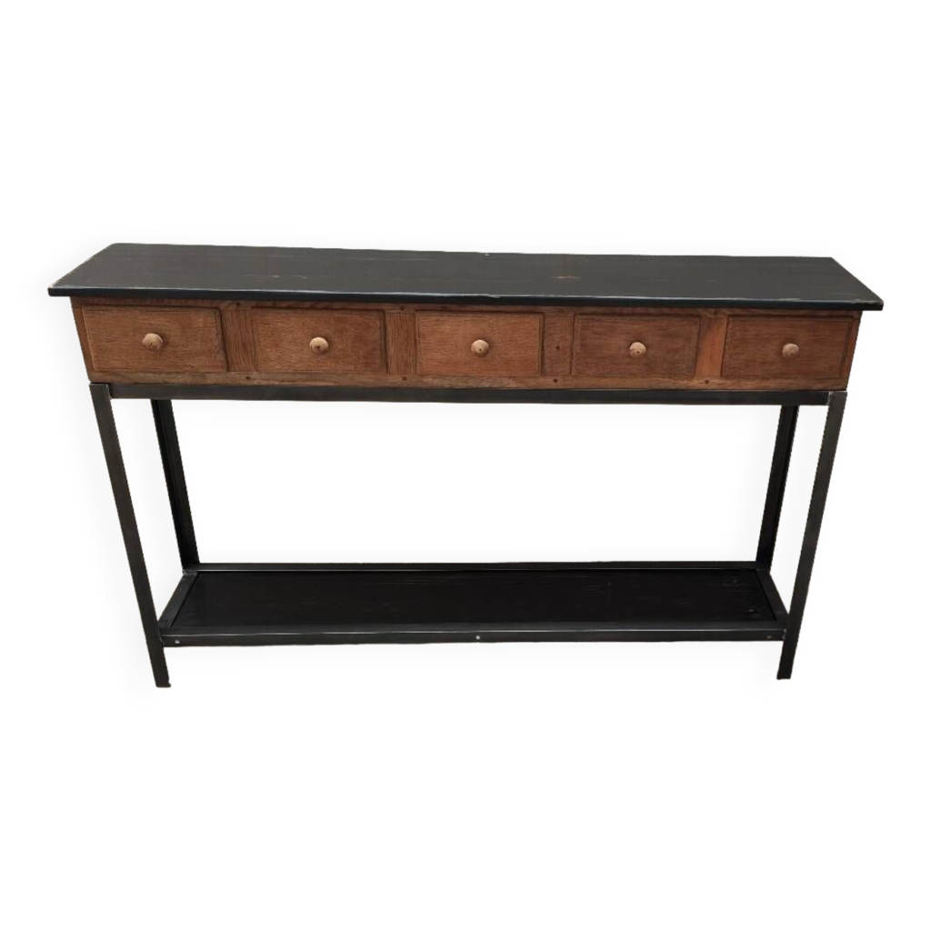 Console à tiroirs chêne brut | Selency