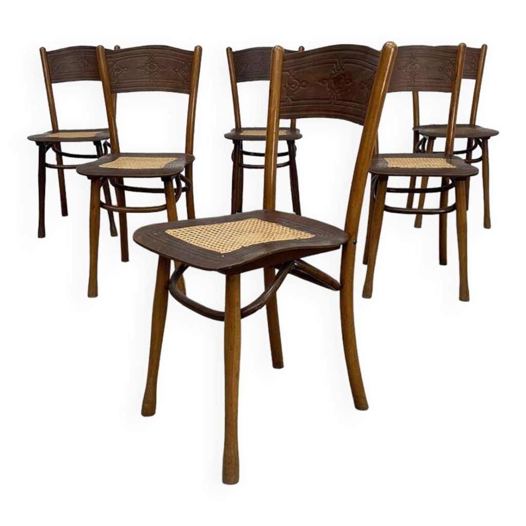 Ensemble de six chaises jacob & josef kohn | Selency