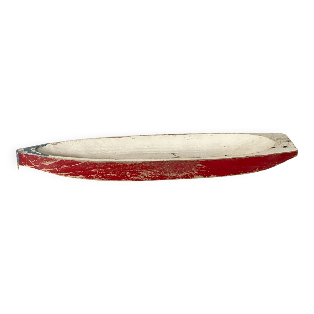 Jouet de bassin en bois, barque plate, jouet ancien | Selency