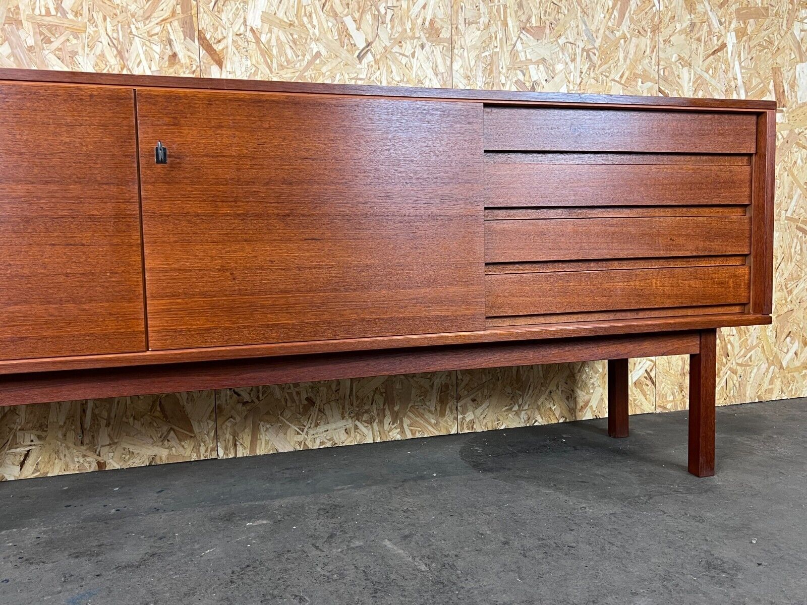 60s 70s teak sideboard Credenza cabinet Bartels Danish Modern Design ...