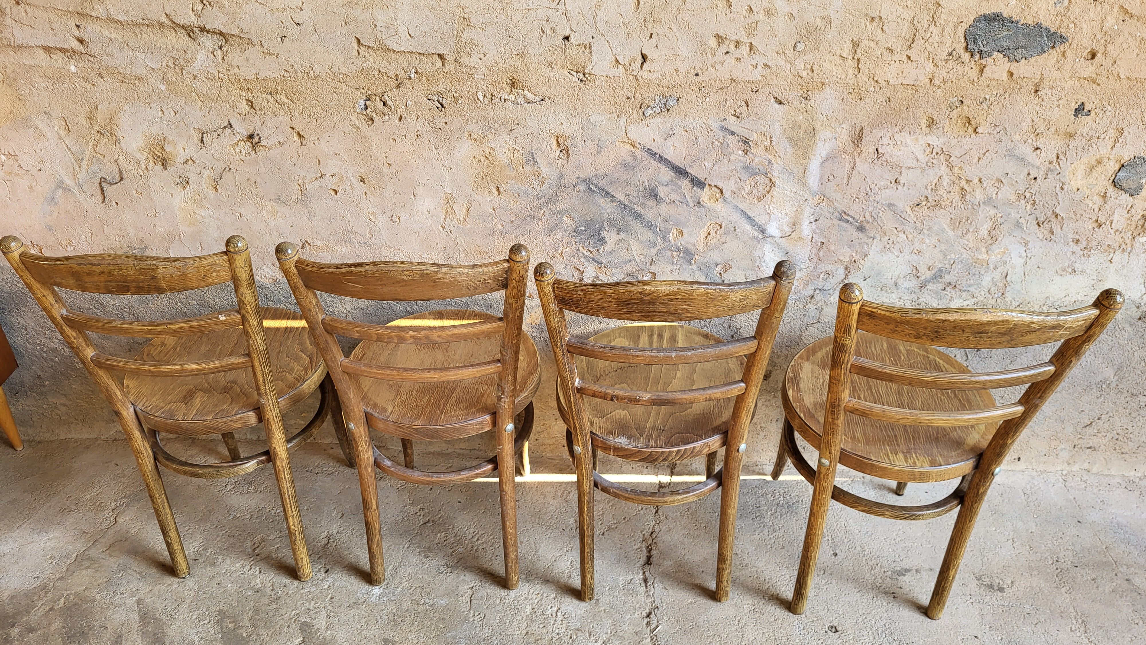 4 chaises Baumann modèle Anteuil | Selency