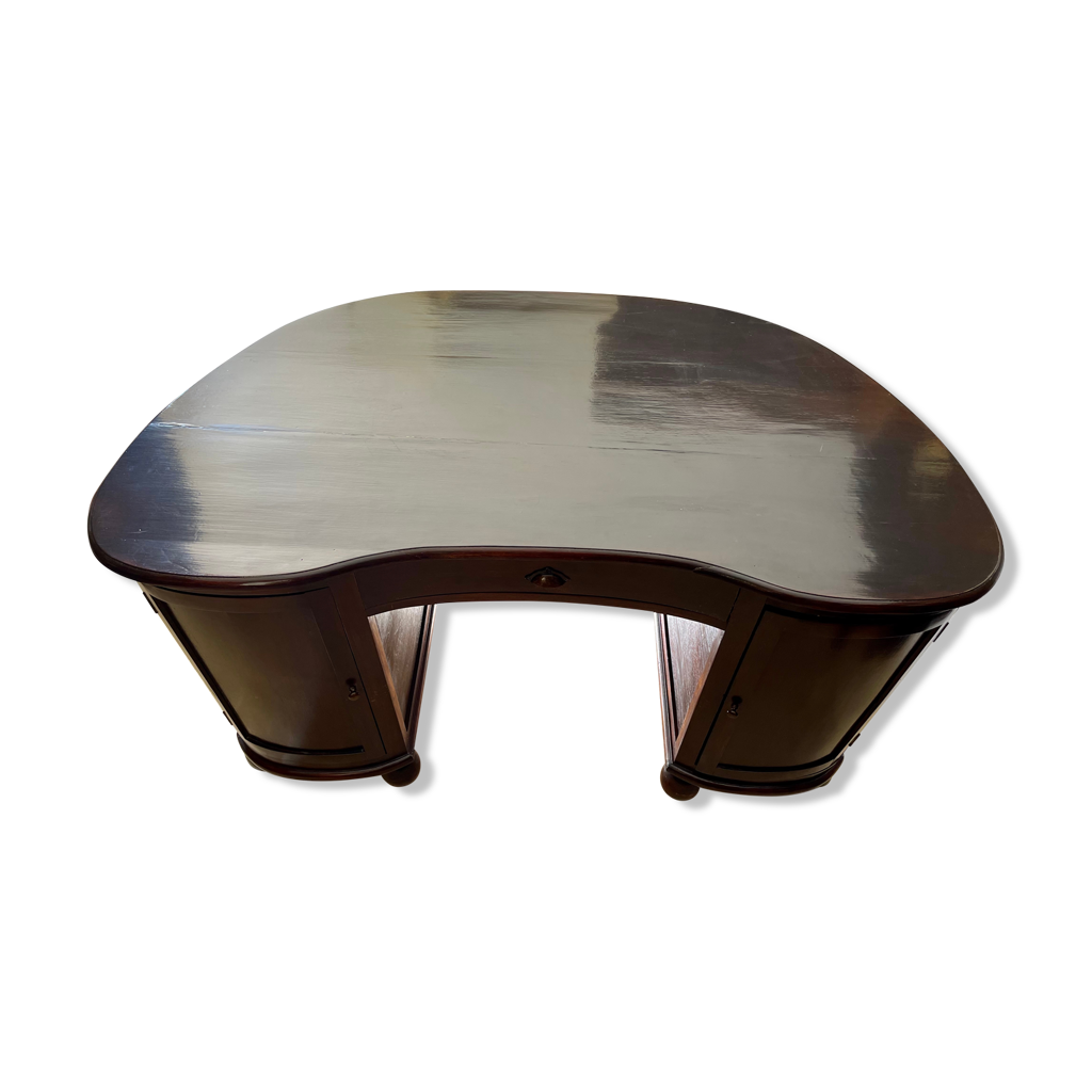 Bureau forme rognon en bois exotique | Selency