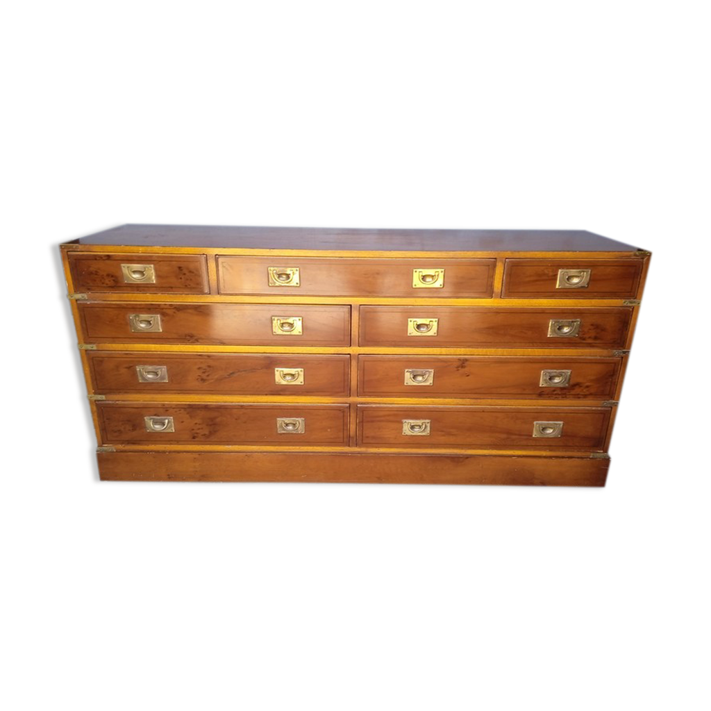 Commode marine bateau acajou laiton 1970 | Selency