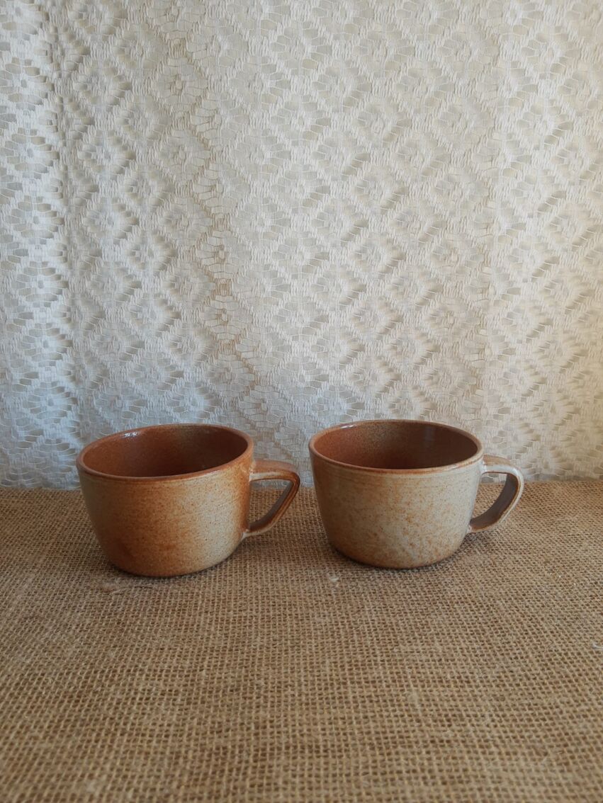 Lot de deux tasses en grès montgolfier france | Selency Lot de deux tasses en grès montgolfier france | Selency