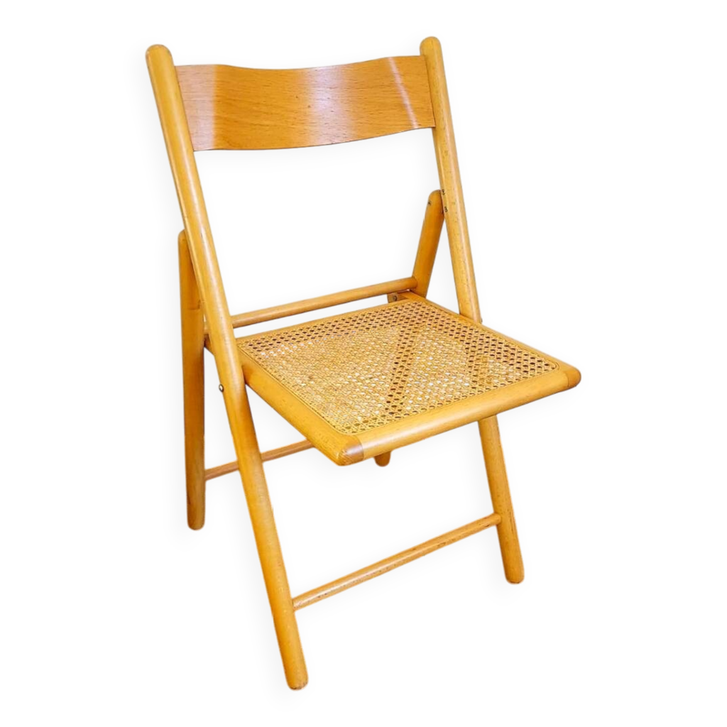 Chaise pliante en cannage | Selency