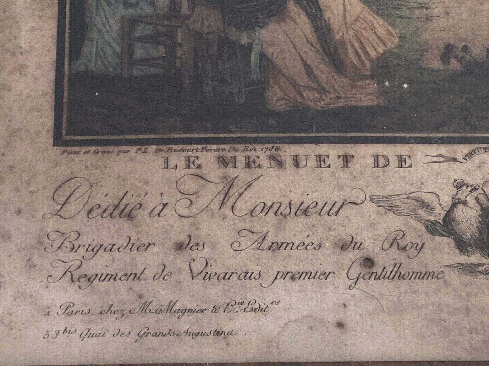 Gravure philibert-louis debucourt magnier le menuet de la mariée | Selency