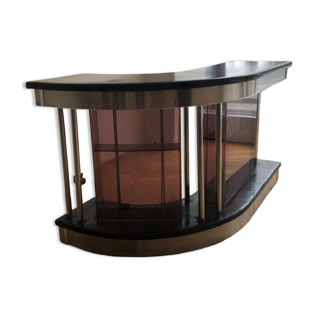 Bar design vintage bas avec rangements intérieurs | Selency